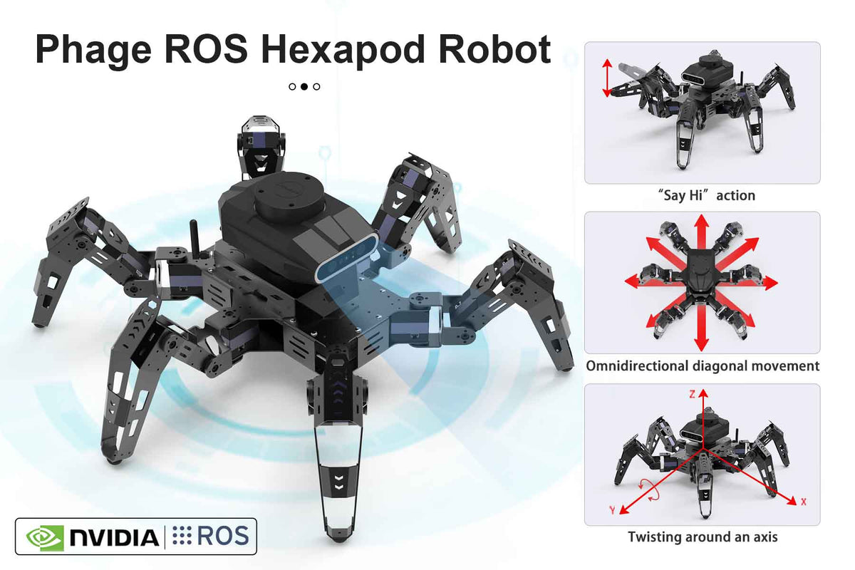 Unleash the Future of Robotics with the Phage ROS Hexapod: Your AI-Pow