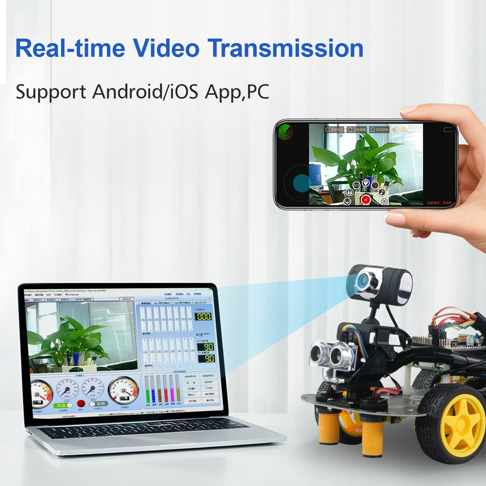 Basic usage of Raspberry Pi DS video smart prorammable robot car