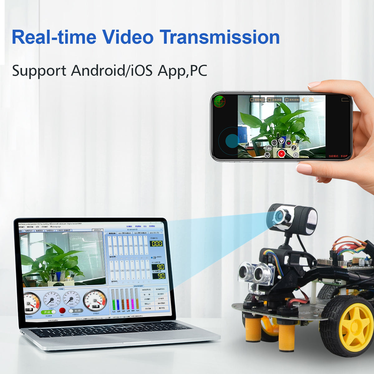 Basic usage of Raspberry Pi DS video smart prorammable robot car