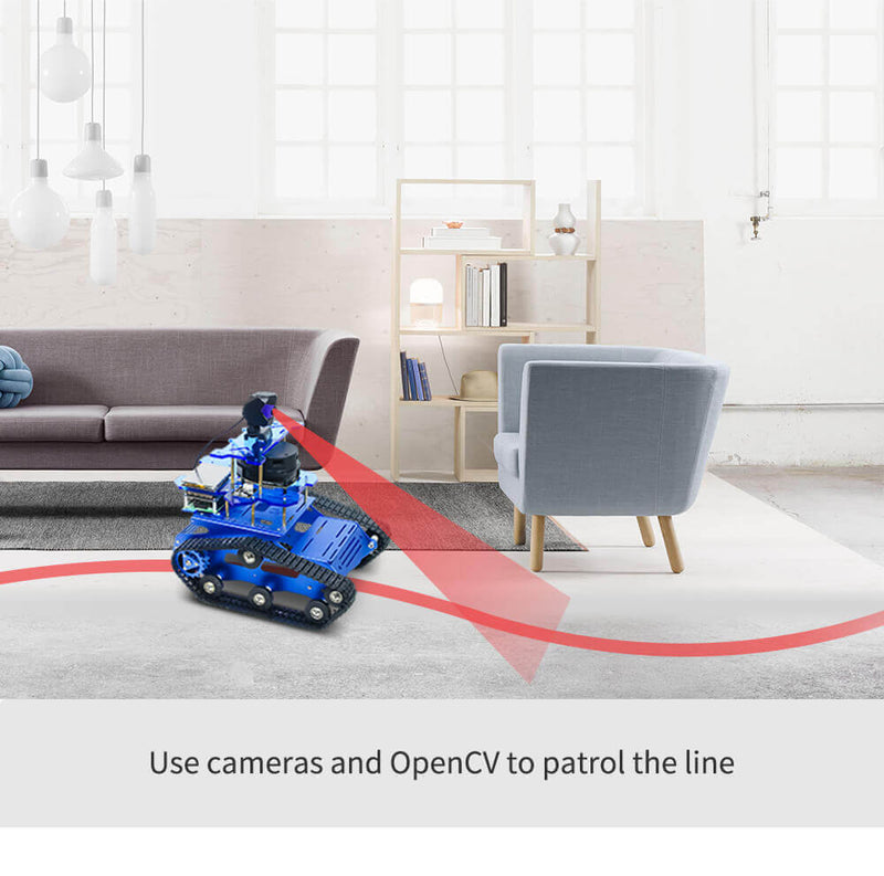 XiaoR GEEK ROS Laser Lidar Programmable Smart Robot tank car with Rasp