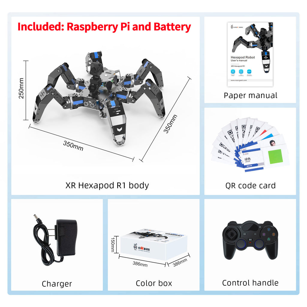 Xr R1 Artificial Intelligence Hexapod Bionic Robot Kit For Raspberry P