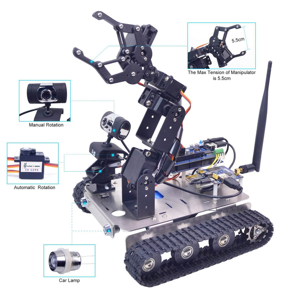 Xr Gfs Smart Programmable Robot Tank Car Compatible Arduino Mega 2560